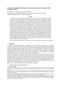 A review of the potential of hydrogen carriers for zero emission, low signature ship propulsion ...