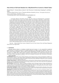 State-of-the-art Full-Scale Simulator for Ship Hybrid Power System in a Shuttle Tanker