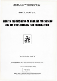 Health monitoring of machinery and its effects on minimum manning levels