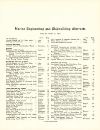 Marine Engineering and Shipbuilding Abstracts